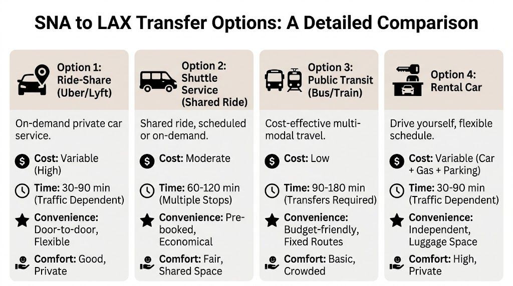 John Wayne to LAX: The 2026 Transfer Guide